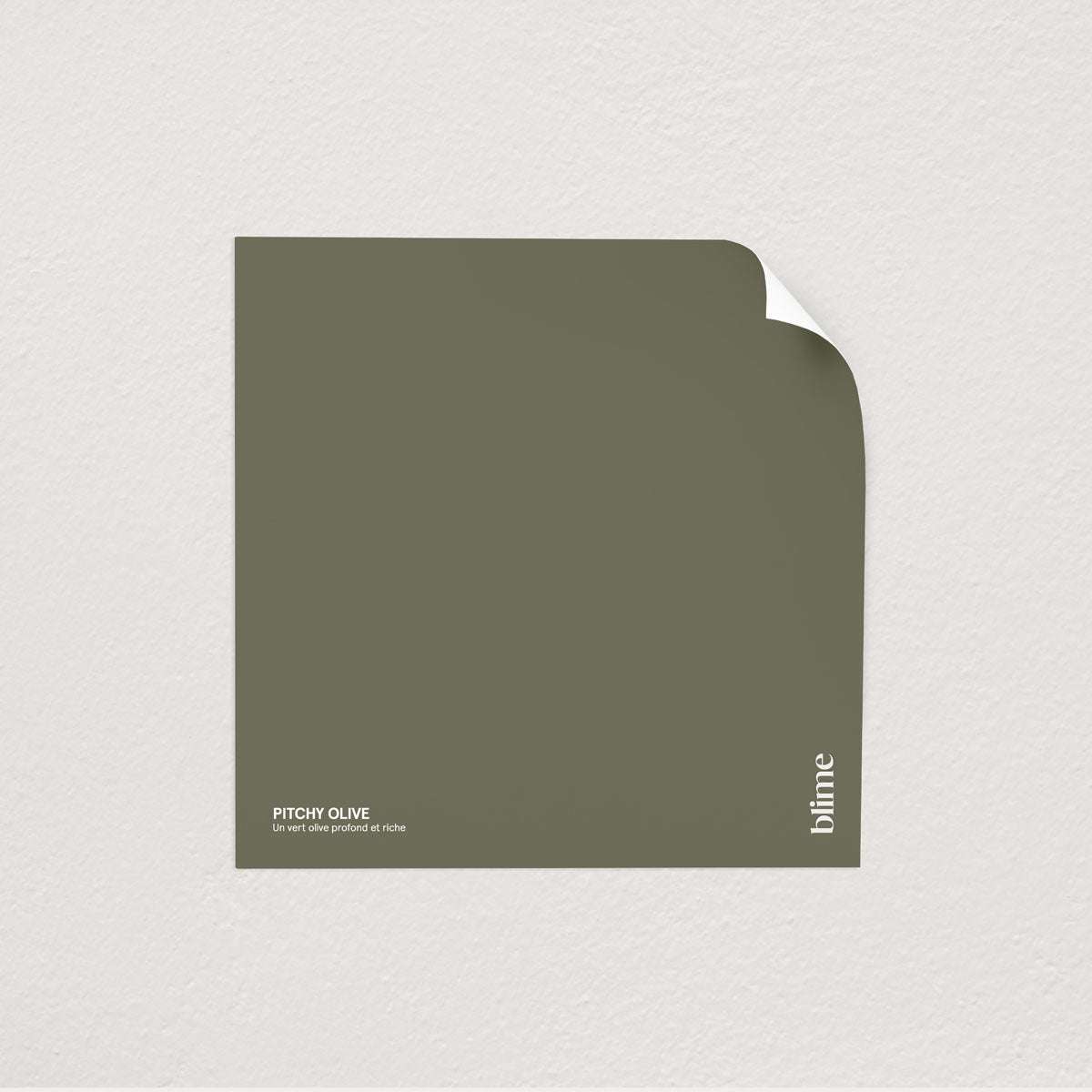 Échantillon vert olive foncé | Pitchy olive - Blime – blime